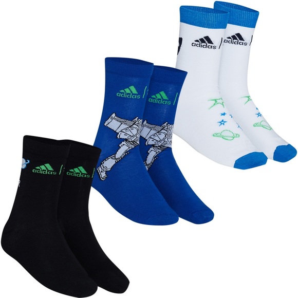 adidas | Accessories | Adidas Disney Buzz Lightyear Socks 3 Pairs Kids ...